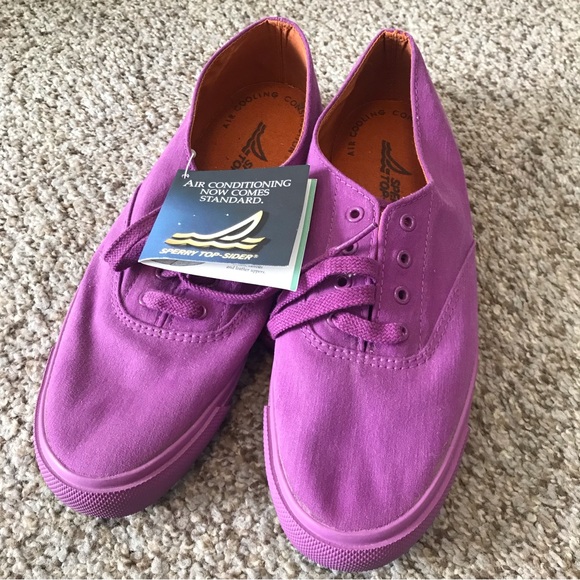 Sperry | Shoes | Nwt Vintage Sperry Fabric Boat Shoes 8s 90s Purple | Poshmark